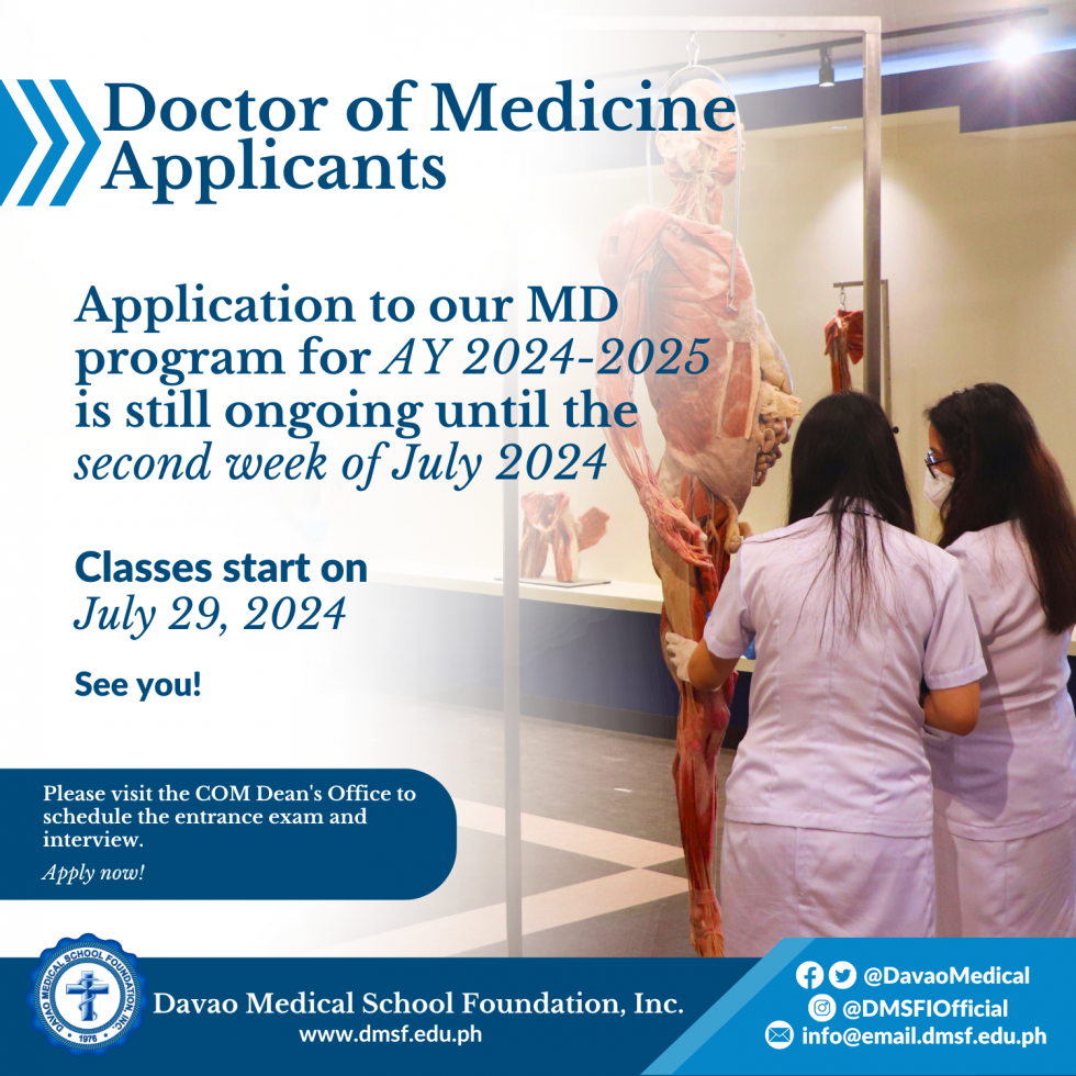 Admissions - The Official Davao Medical School Foundation, Inc. Website